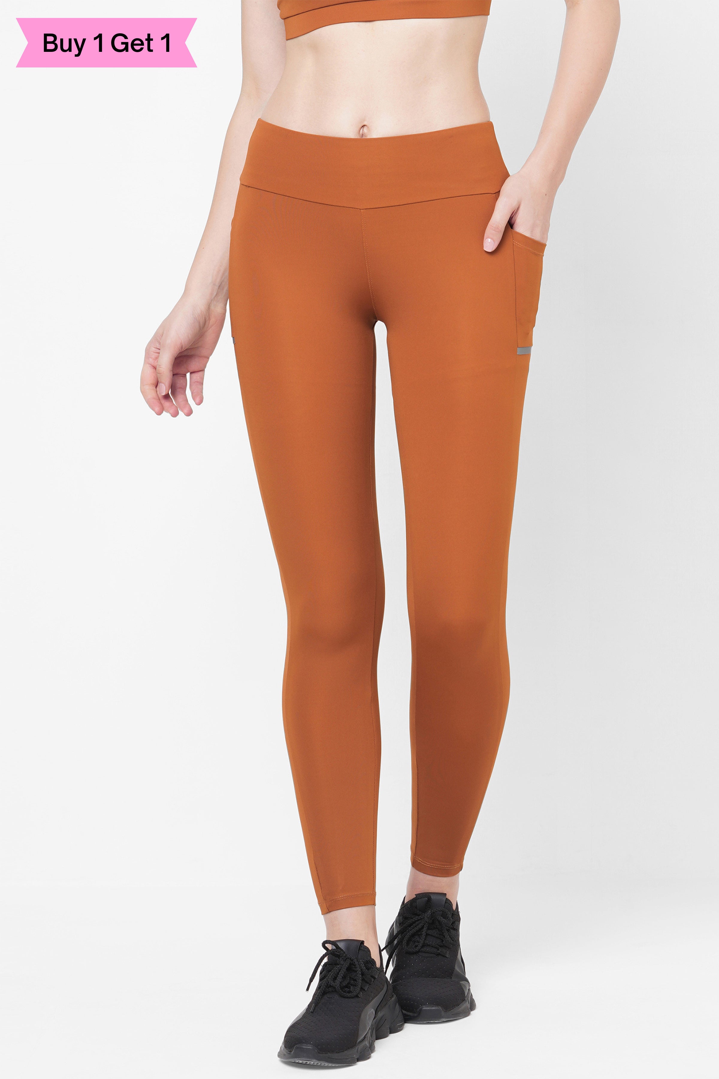 Women Honey Ginger JUST-DRY Train All Day 7/8 Tights – Laasa Sports